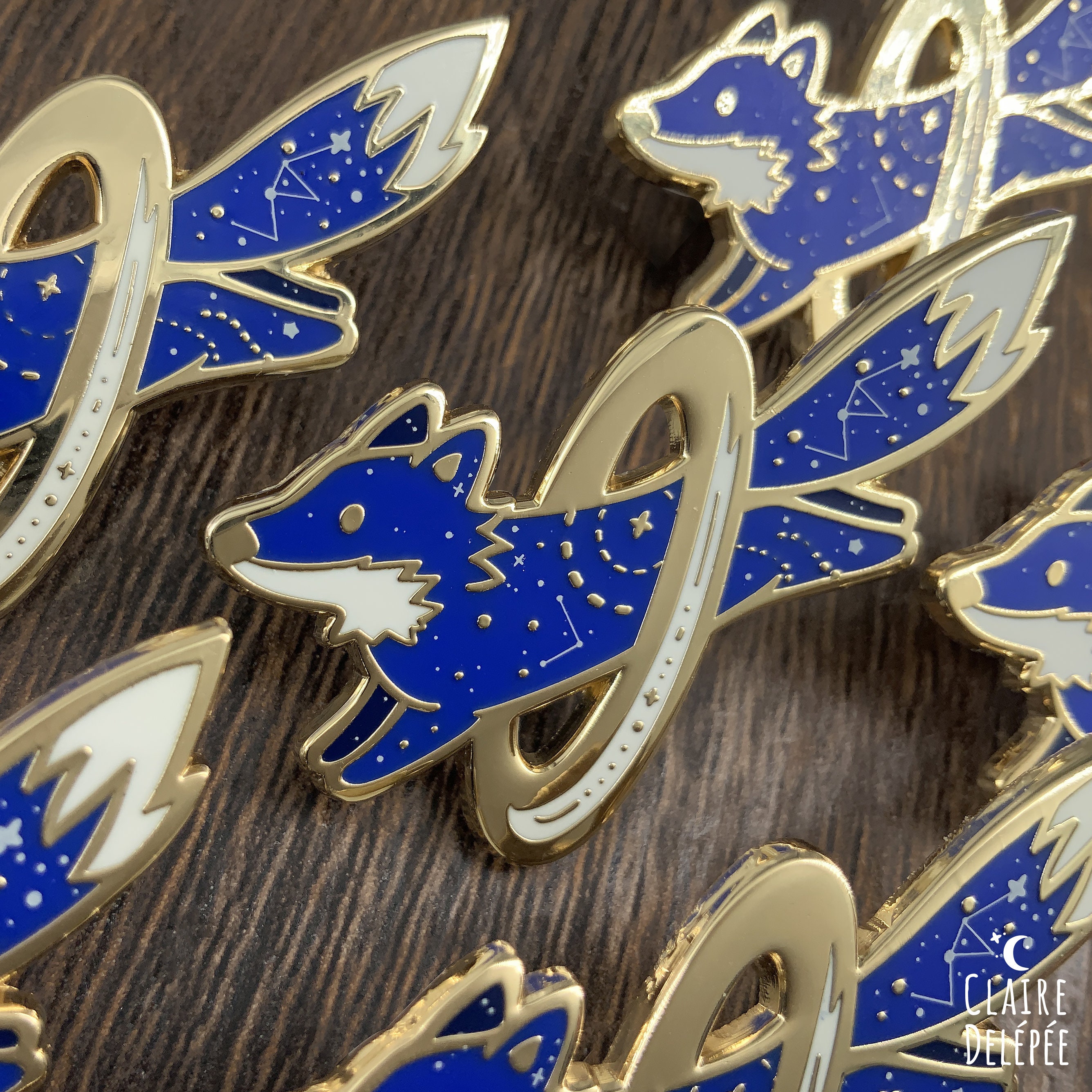 Fox Pin Space Fox Enamel Pin Cute Animal Pin Cute Fox | Etsy