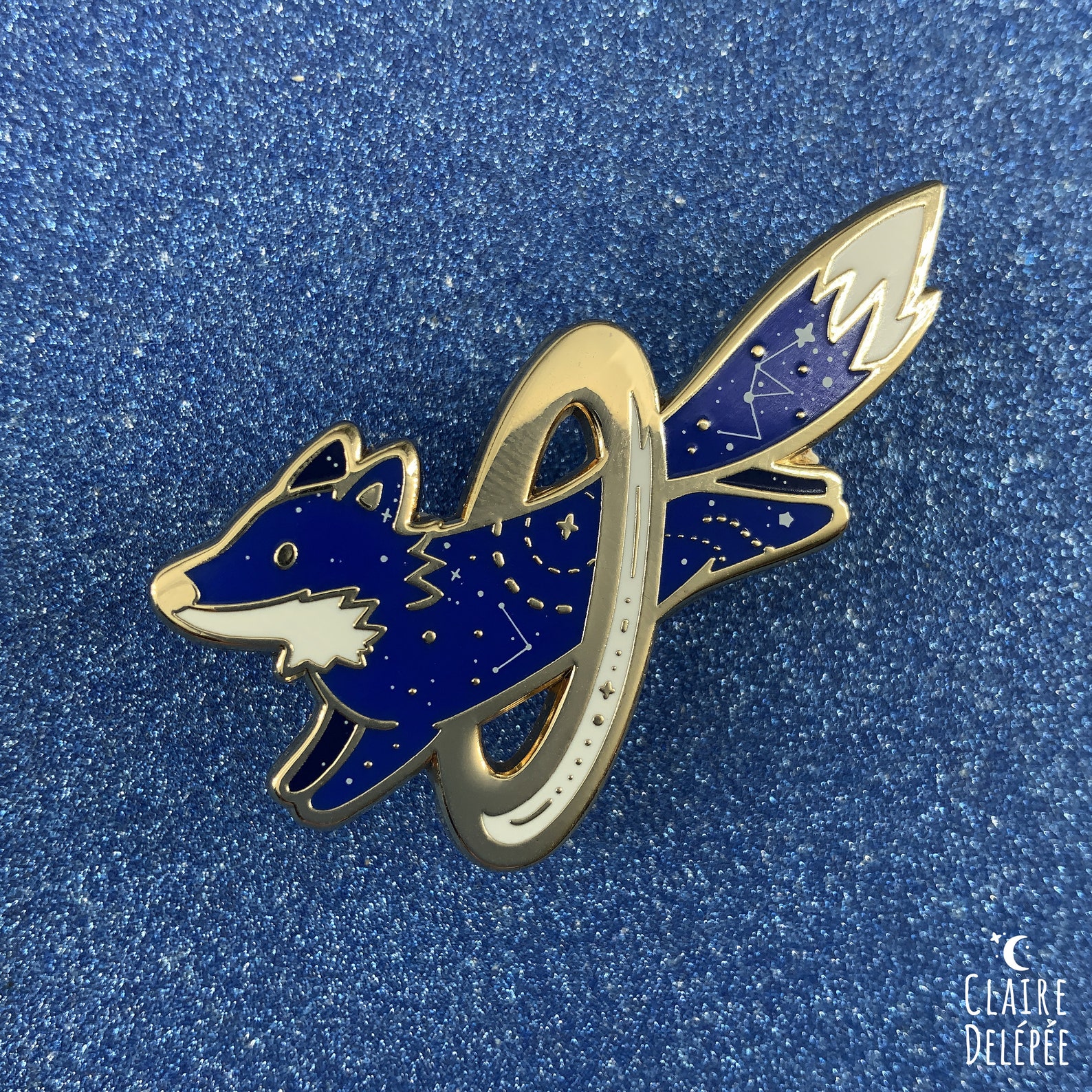 Fox Pin Space Fox Enamel Pin Cute Animal Pin Cute Fox | Etsy