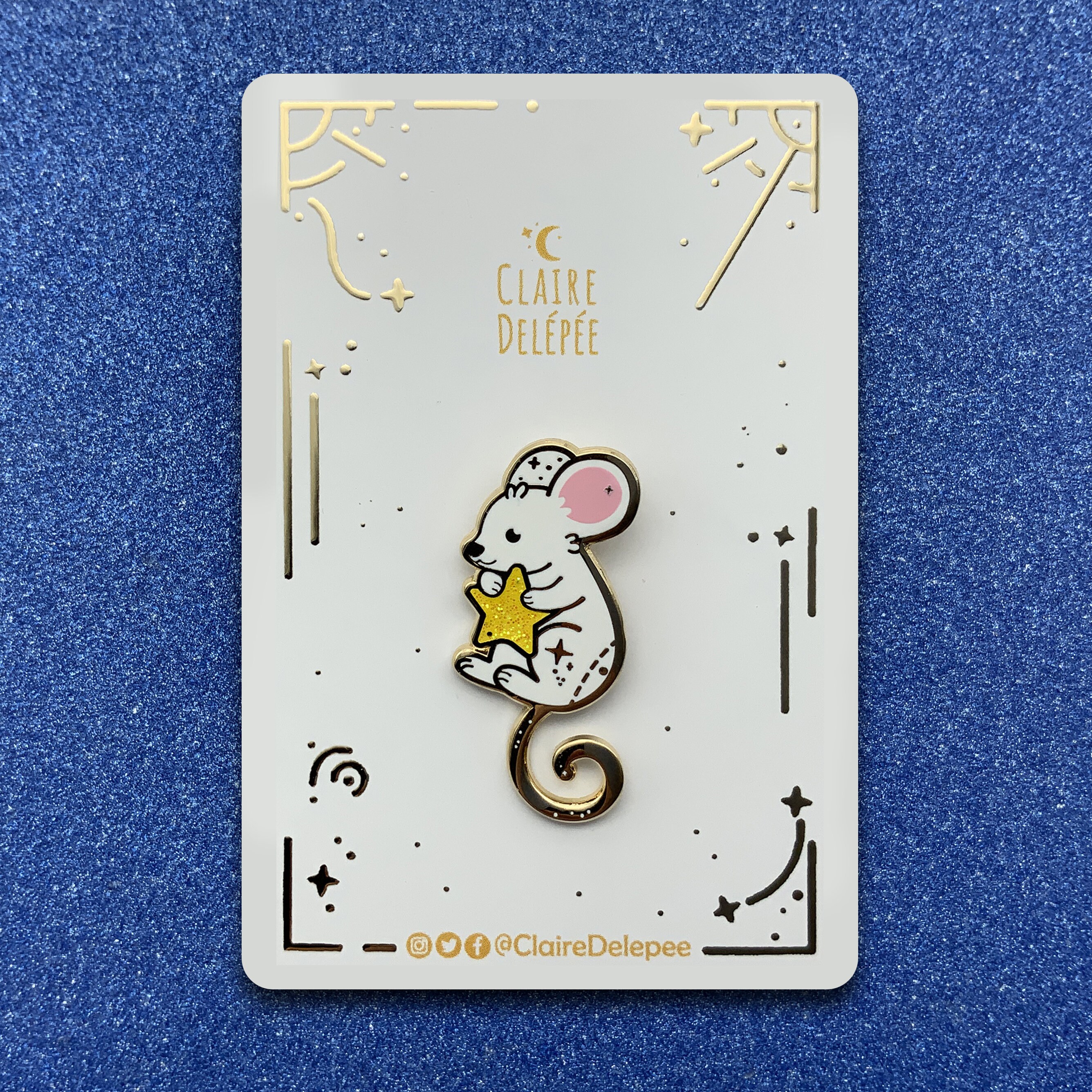 Star-catching Mouse : a Cute Kawaii Pins Cute Enamel Pins - Etsy