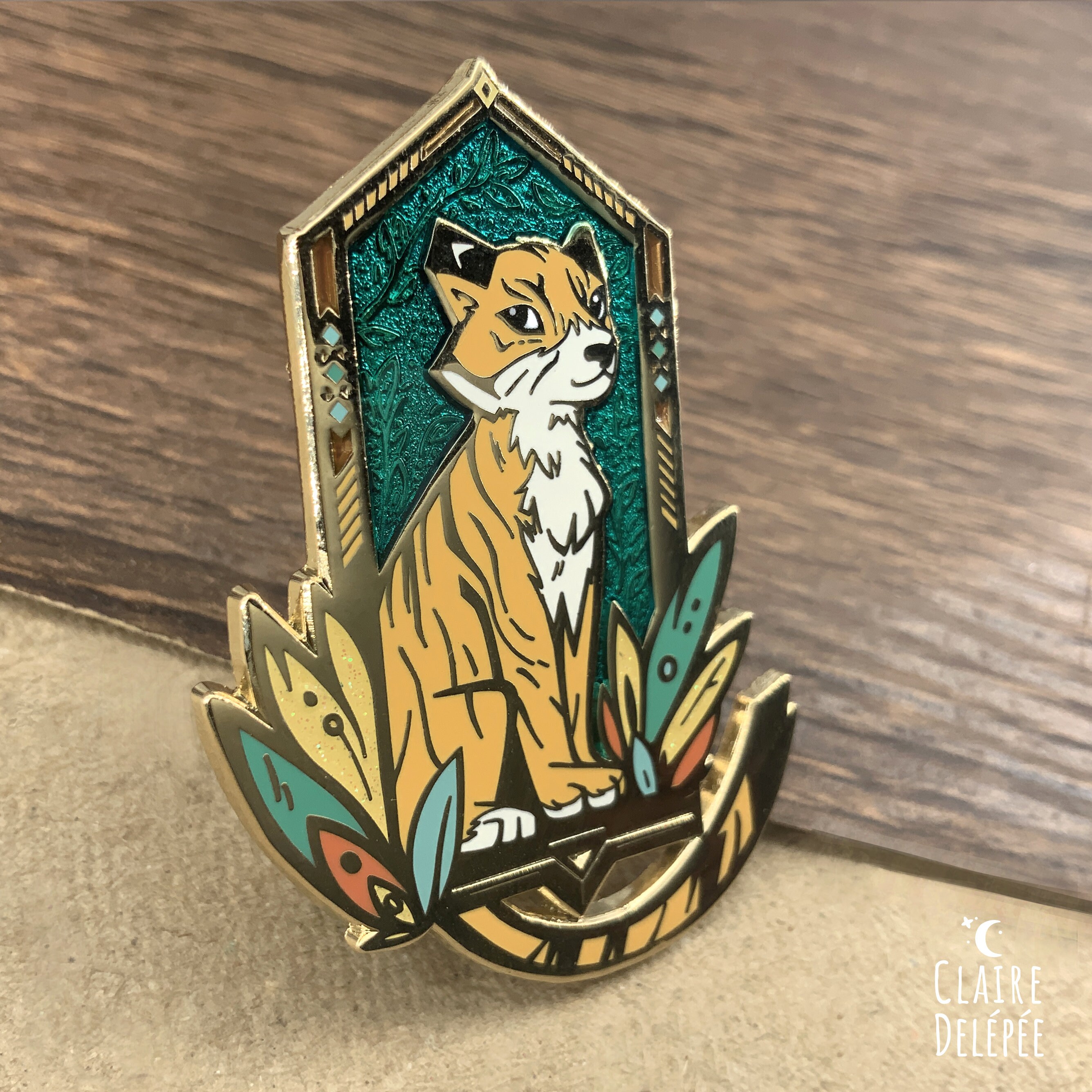 Cute Tiger Pin Cute Animal Pin Standing in Front of a - Etsy