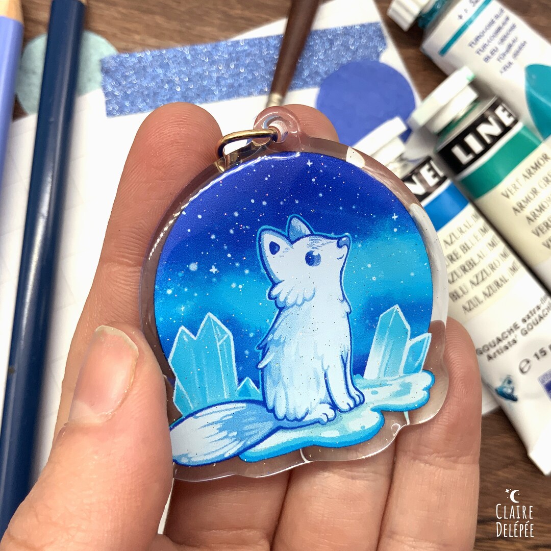 Cute Key Chains : a White Fox Keychain - Fox Accessories, White Fox ...