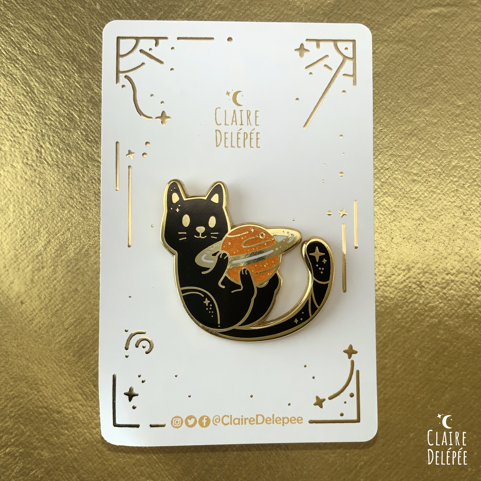 Black Cat Enamel Pin Space Enamel Pin Cat Enamel Pin Black - Etsy