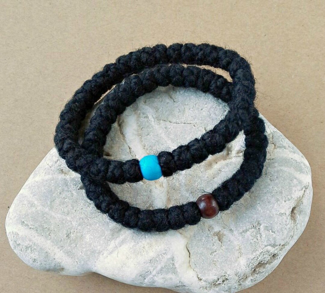 Woolen Prayer Rope Bracelet, Greek Orthodox Komposkini Bracelet, 33 ...