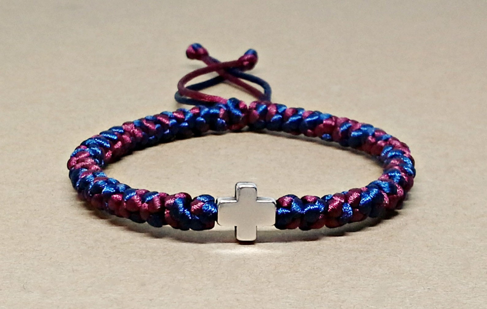 Christian Prayer Rope Komboskini With Two Colors Navy Blue | Etsy