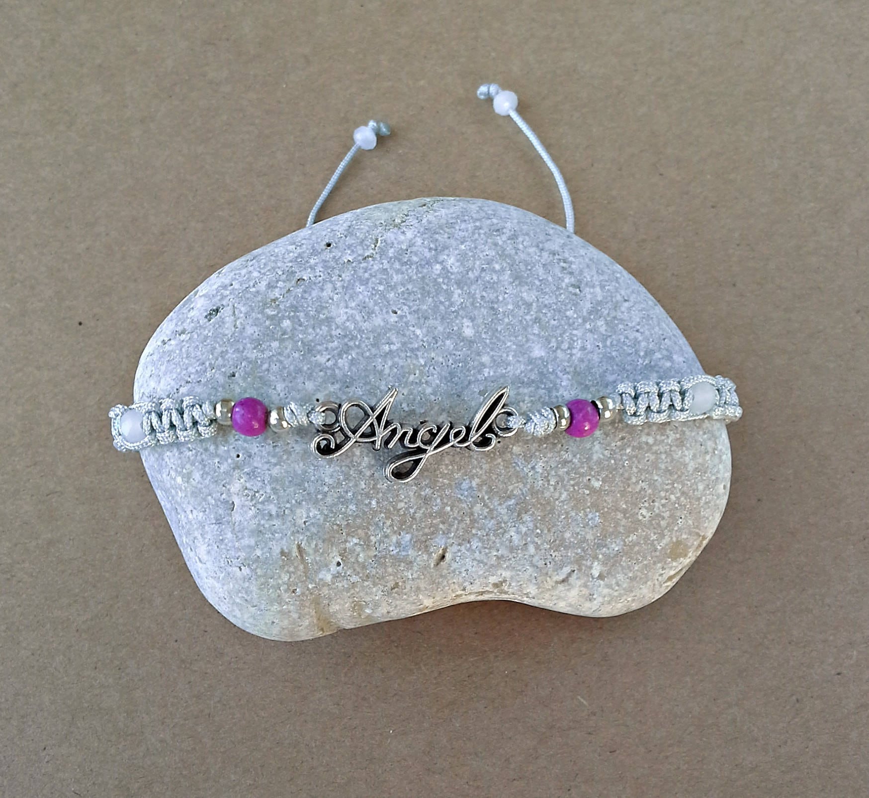 Angel Bracelet Christmas Bracelet Angel Charm Howlite | Etsy