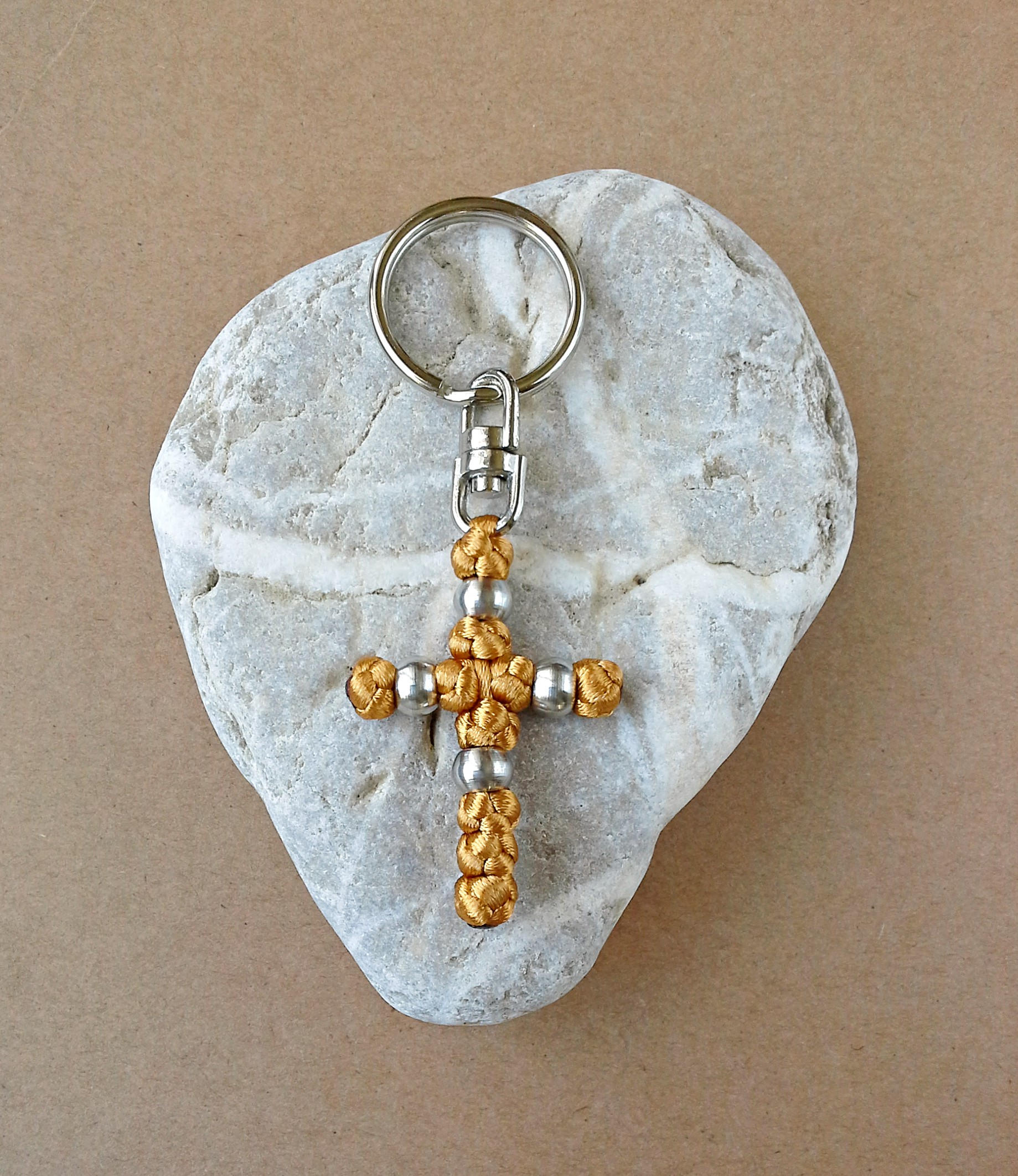 Komboskini Key Chain Greek Orthodox Keyring Cross Keychain - Etsy
