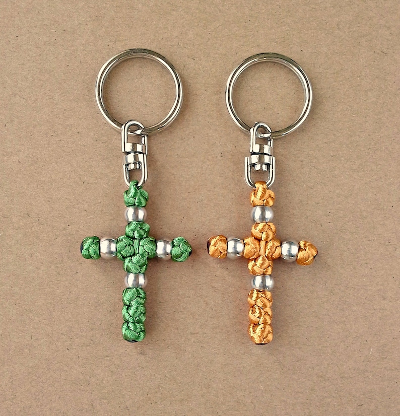 Komboskini Key Chain Greek Orthodox Keyring Cross Keychain - Etsy