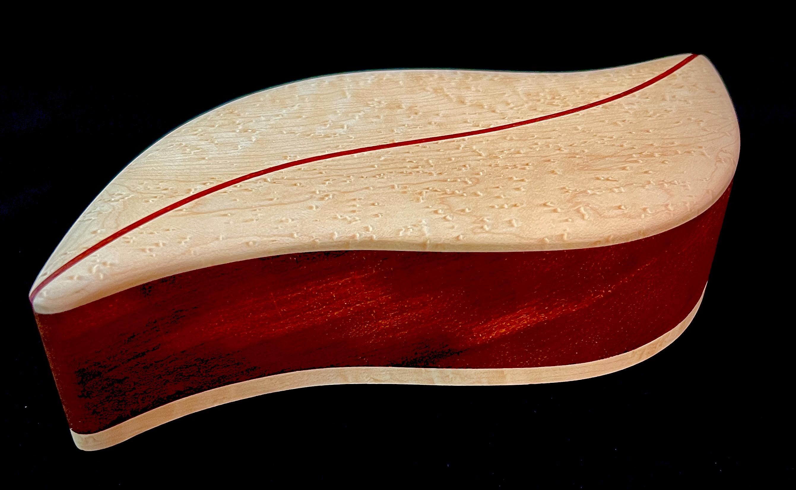 Leaf Box in Birdseye Maple and Padauk - Etsy