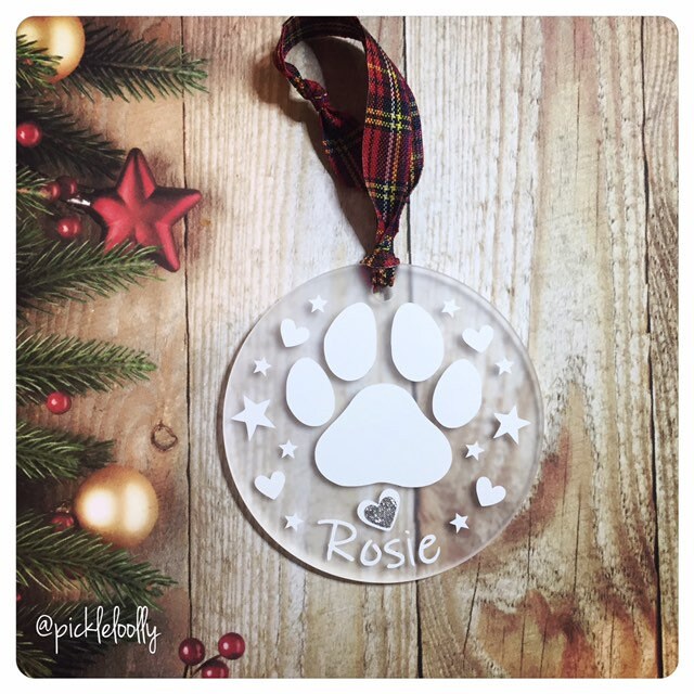 Personalised Pet Christmas Bauble Pet Christmas Tree - Etsy UK