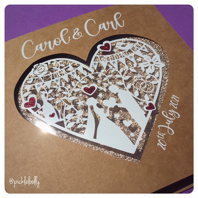 Personalised Wedding Card Wedding Keepsake Card Papercut | Etsy