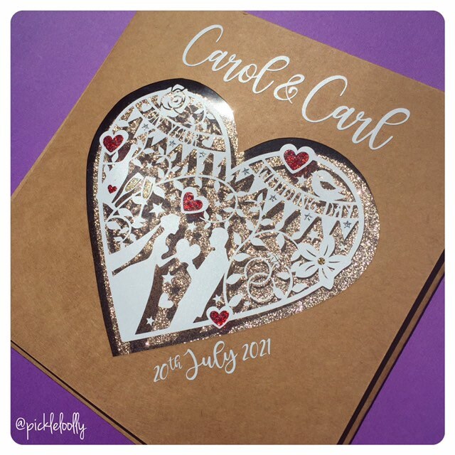 Personalised Wedding Card Wedding Keepsake Card Papercut | Etsy