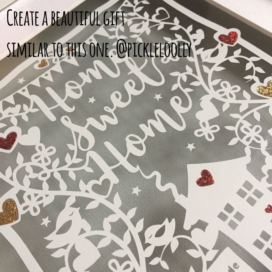 Downloadable Papercut Template 'home Sweet Home' Printable PDF or JPEG ...