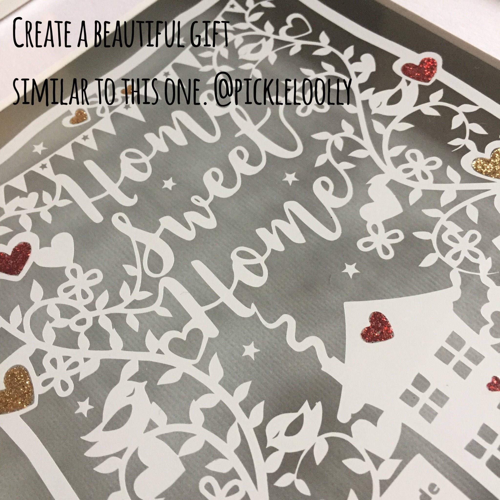 Downloadable Papercut Template 'home Sweet Home' Printable PDF or JPEG ...