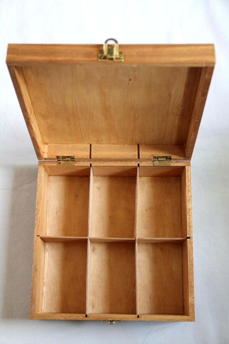 Wooden Box With Compartments Carved With Alchemy Patterns Like - Etsy