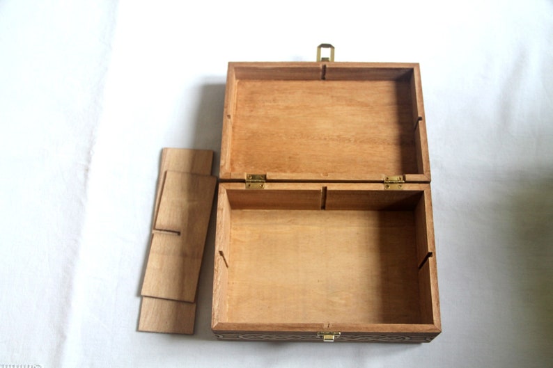 Wooden box carved with viking patterns celtic chest | Etsy