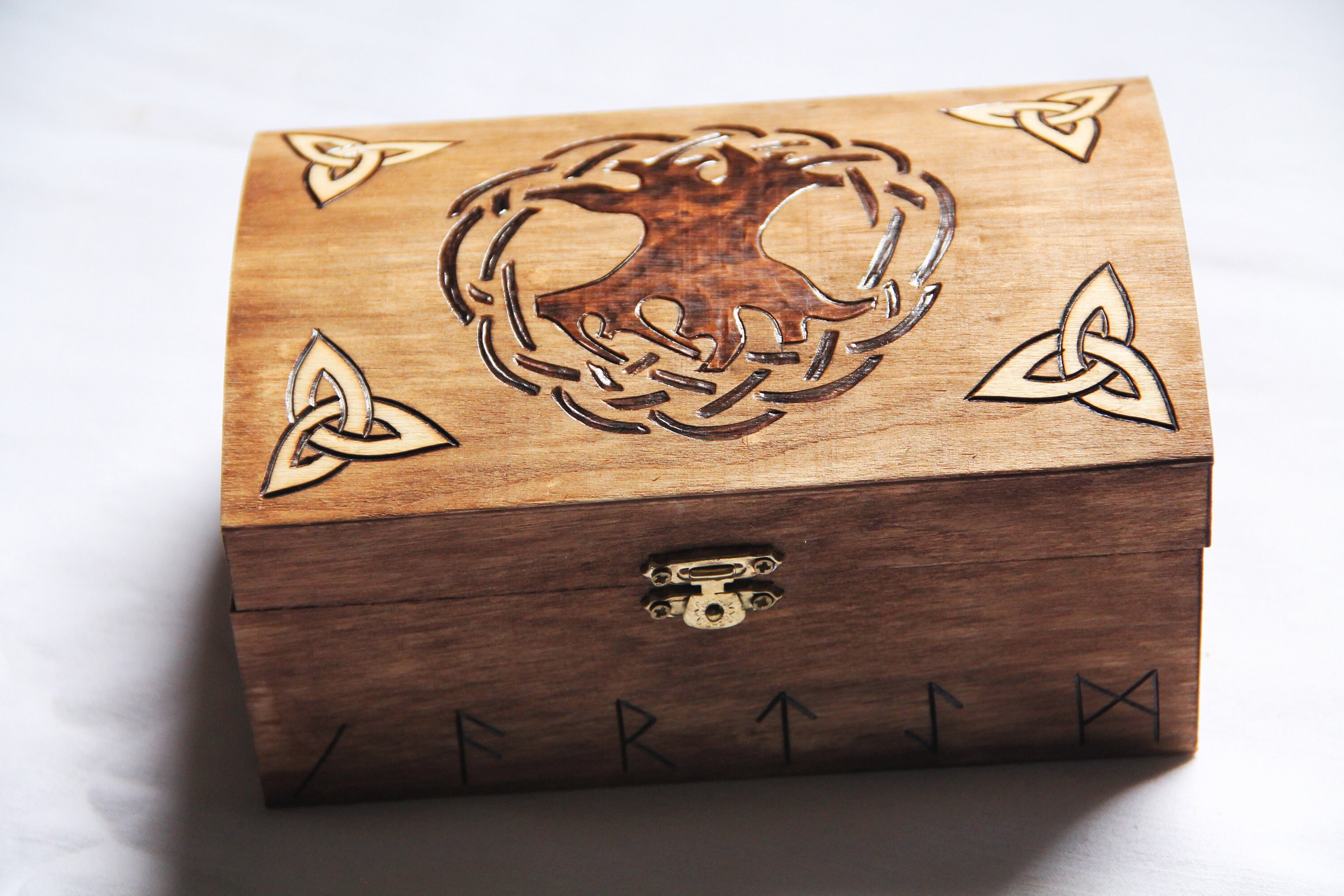Wooden Box Carved With Viking Patterns: Yggdrasil - Etsy