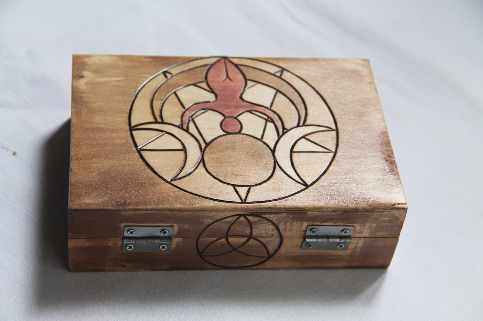 Vintage Box Engraved With Wiccan Pattern Like Mother Goddess - Etsy
