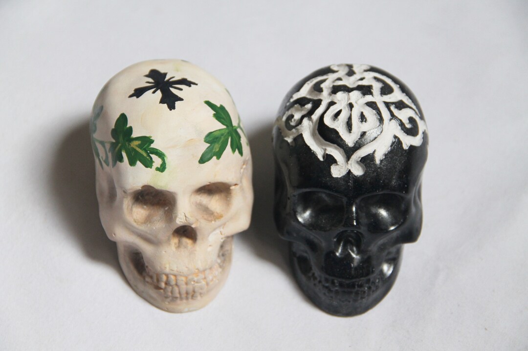 Decorative Painted and Engraved Fake Human Skull - Etsy