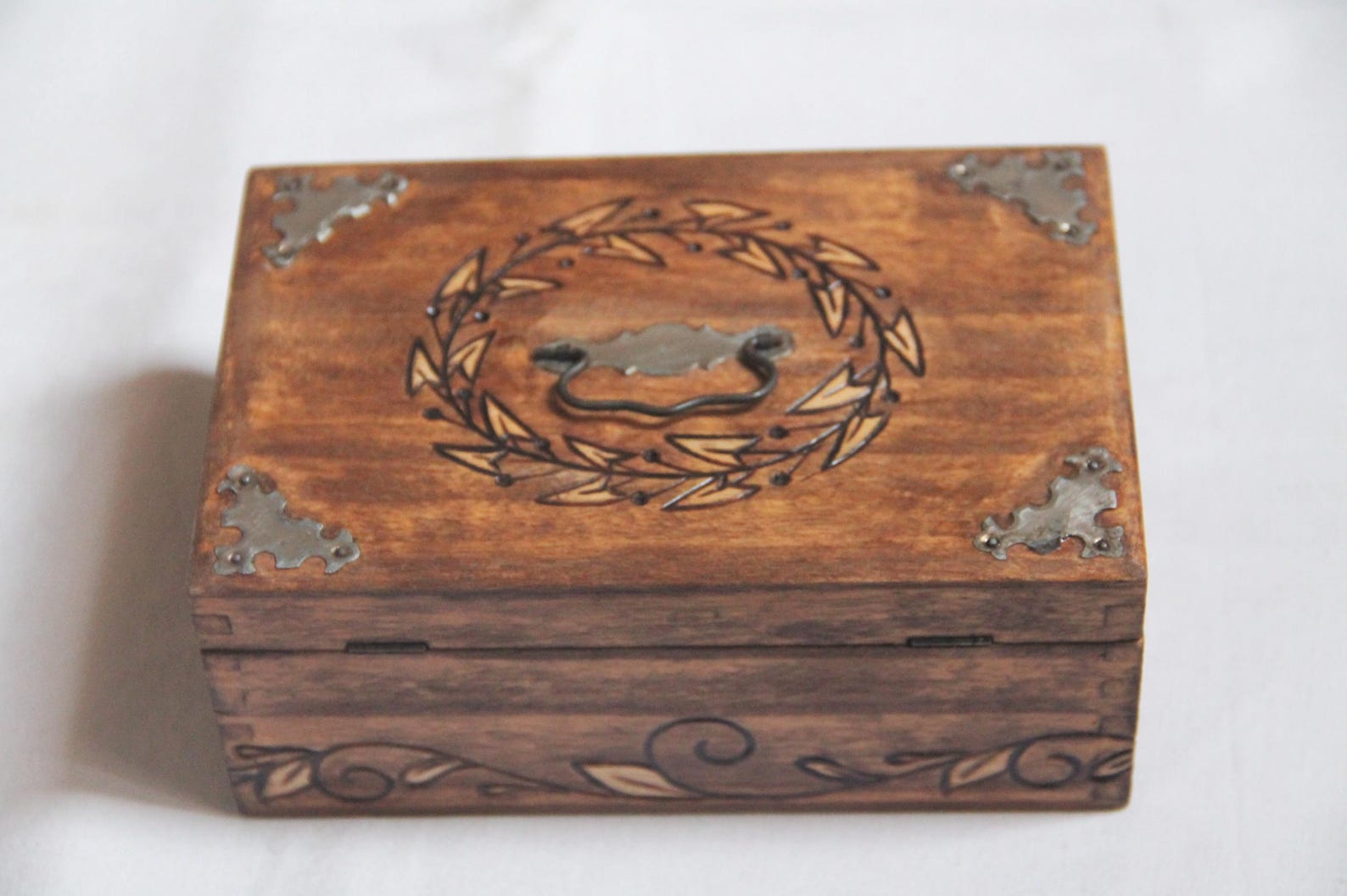 Vintage Wooden Box Carved With Foliage Patterns in Victorian Style - Etsy