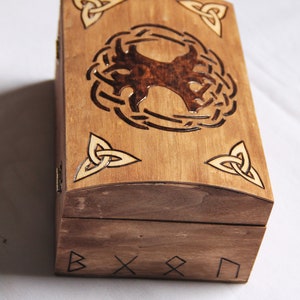 Wooden Box Carved With Viking Patterns: Yggdrasil - Etsy
