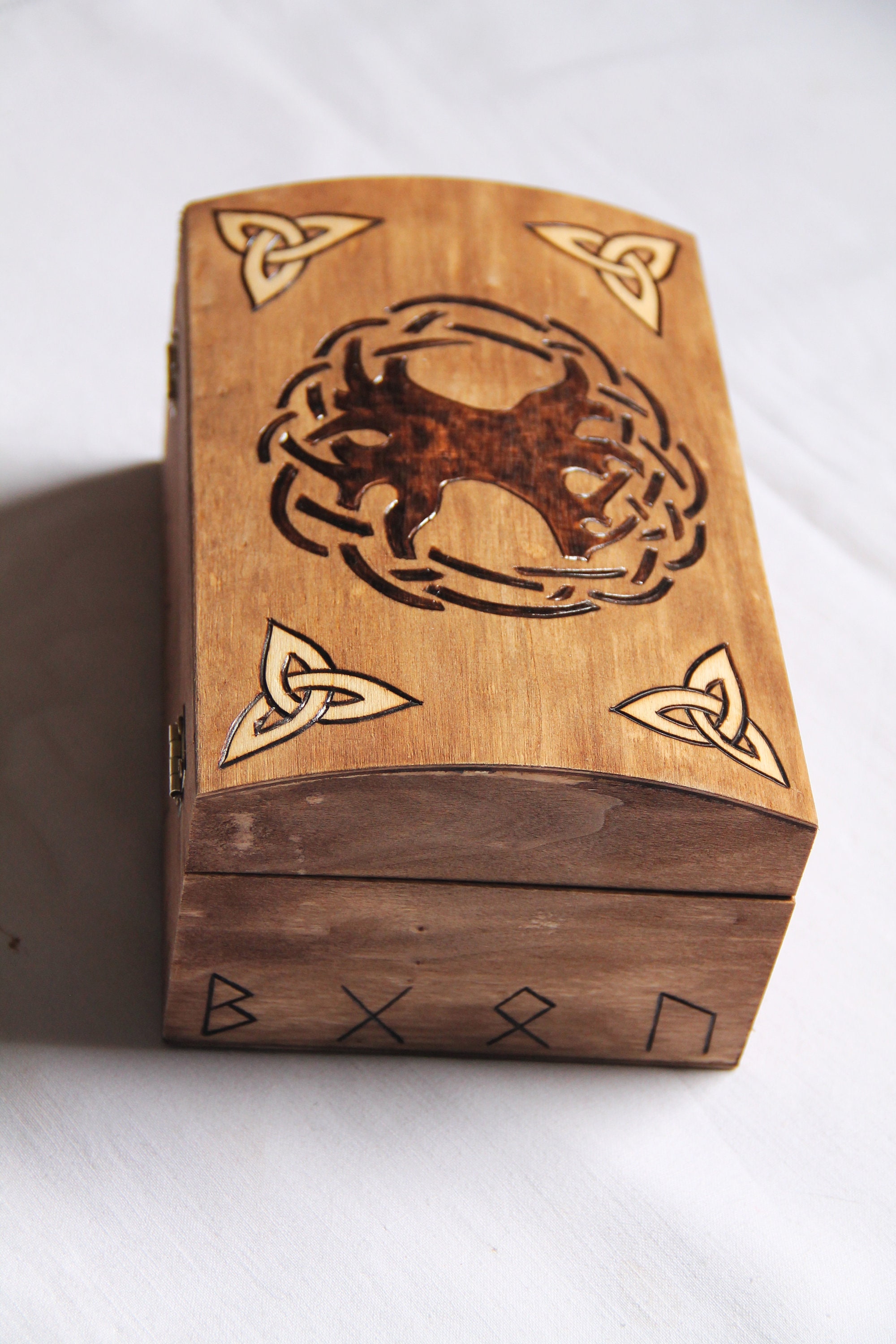 Wooden Box Carved With Viking Patterns: Yggdrasil - Etsy