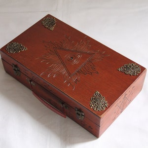 Vintage Wooden Box Carved With Occult Patterns - Etsy