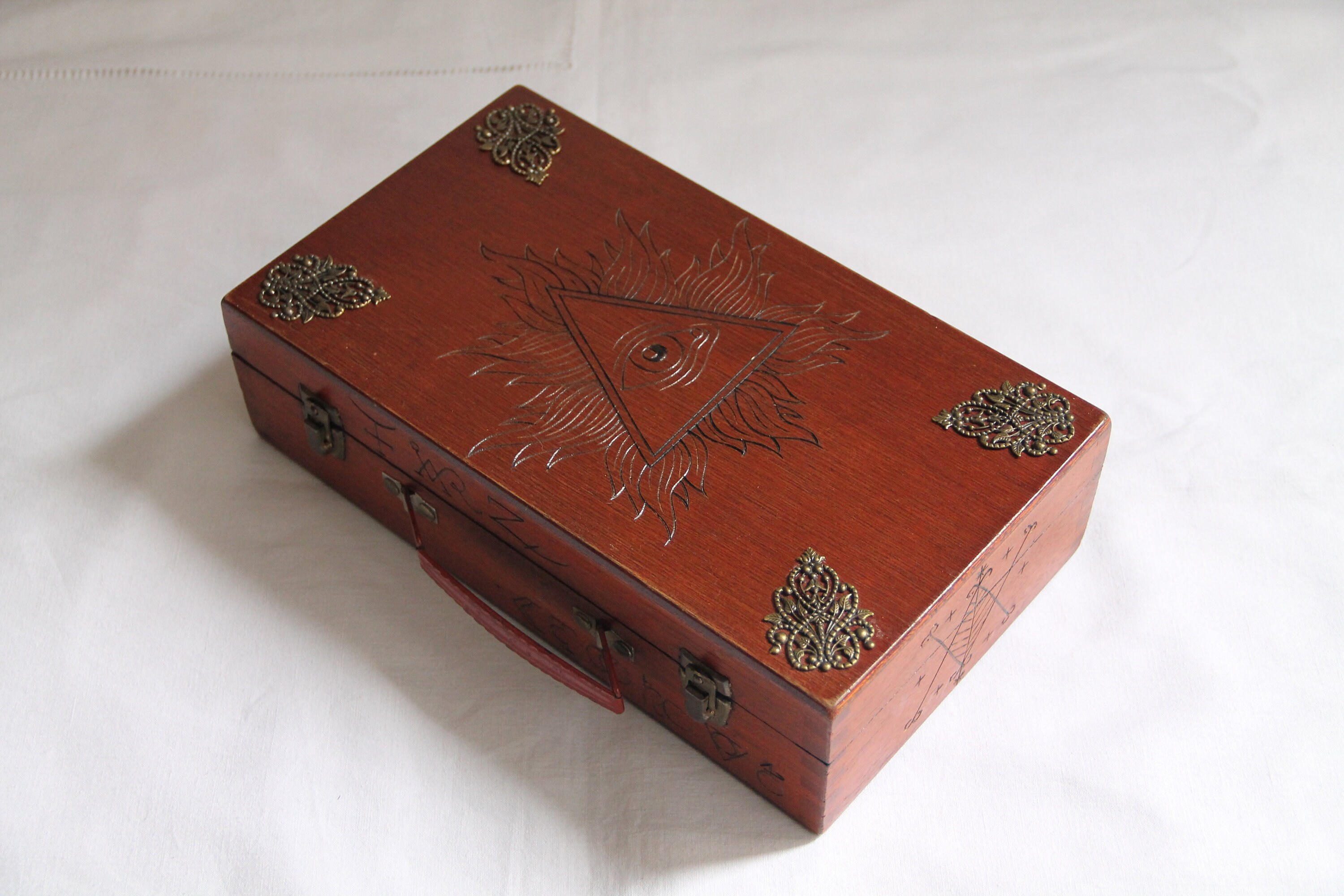 Vintage Wooden Box Carved With Occult Patterns - Etsy