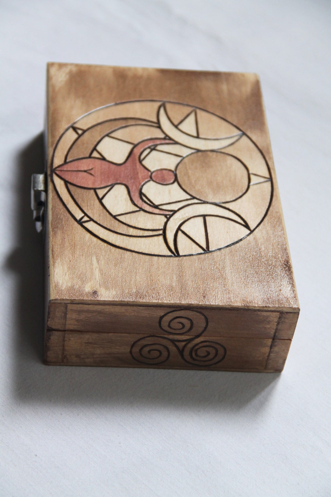Vintage Box Engraved With Wiccan Pattern Like Mother Goddess - Etsy