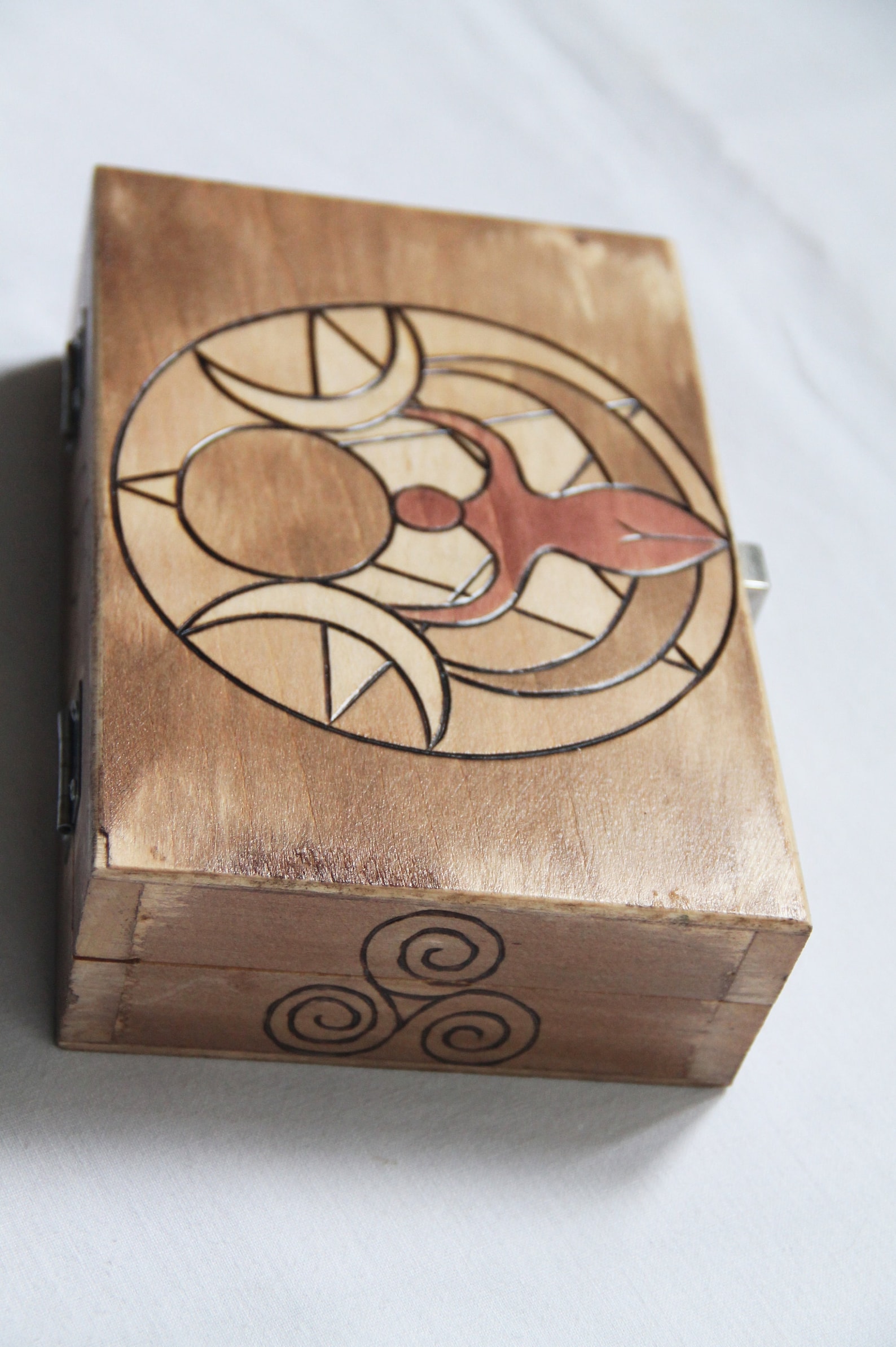 Vintage Box Engraved With Wiccan Pattern Like Mother Goddess - Etsy