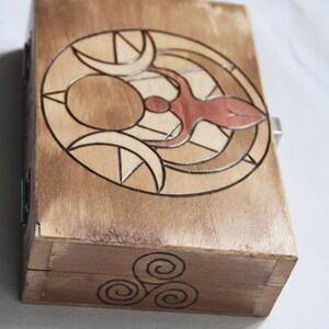 Vintage Box Engraved With Wiccan Pattern Like Mother Goddess - Etsy