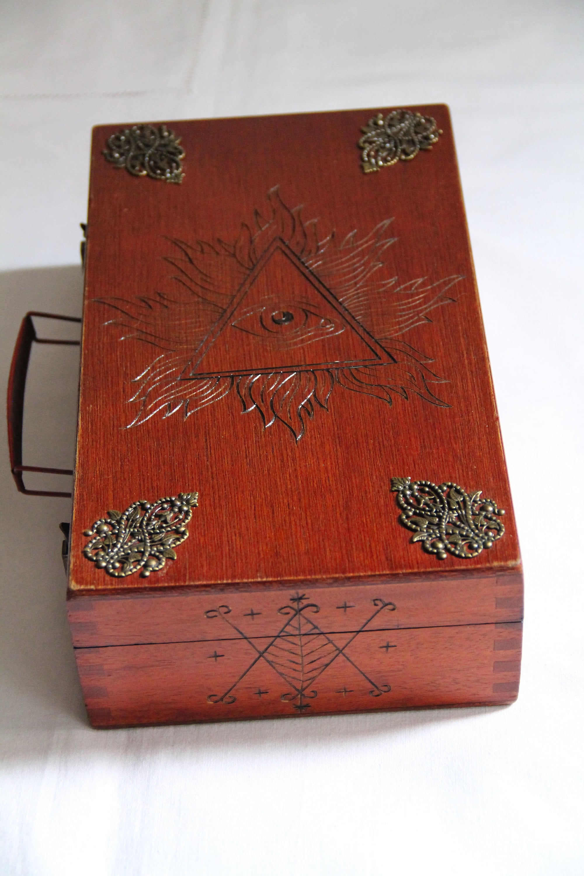 Vintage Wooden Box Carved With Occult Patterns - Etsy