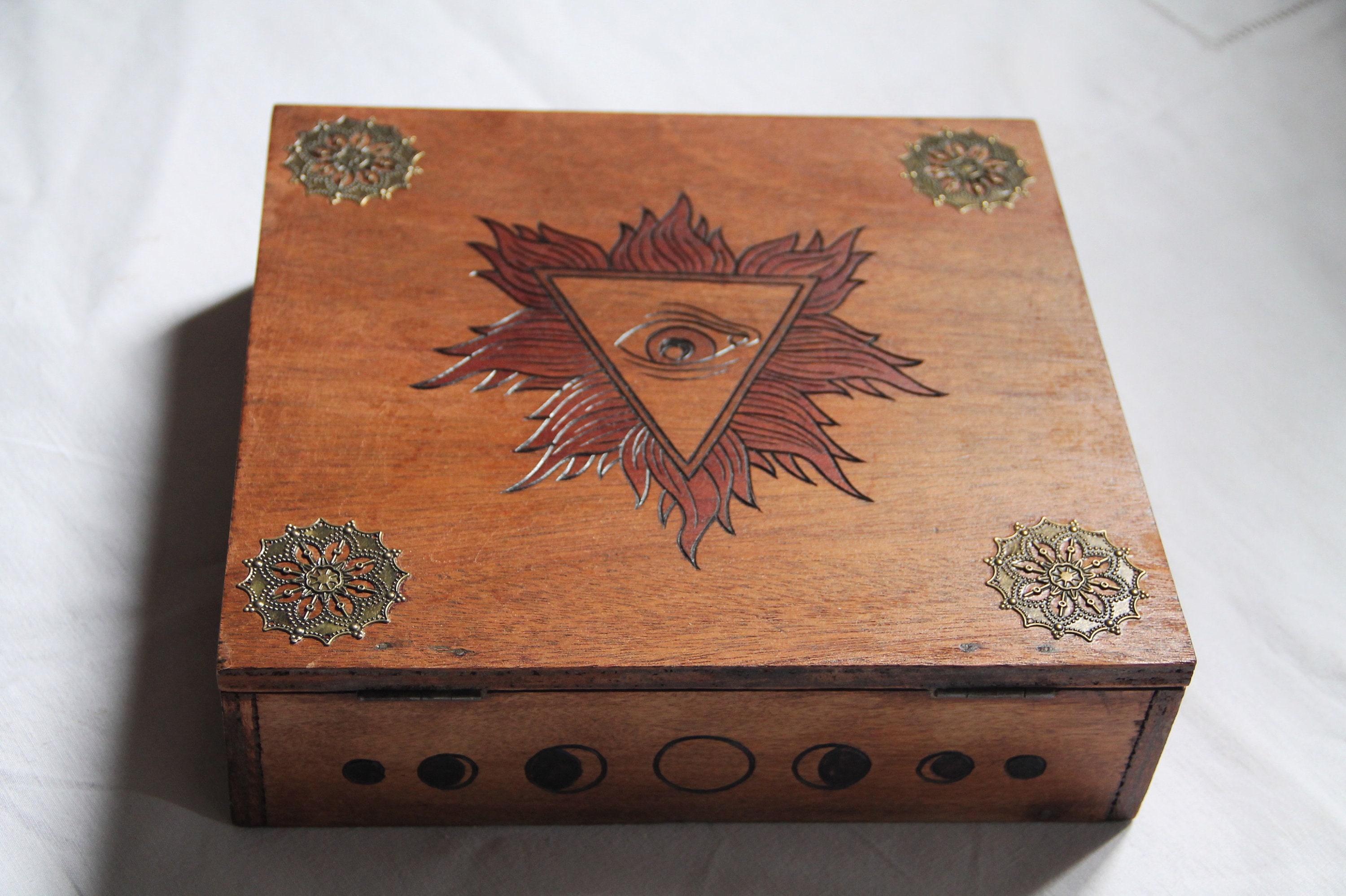 Vintage Wooden Box Carved With Occult Patterns - Etsy