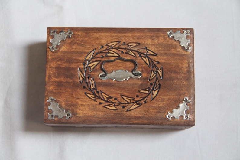 Vintage Wooden Box Carved With Foliage Patterns in Victorian Style - Etsy