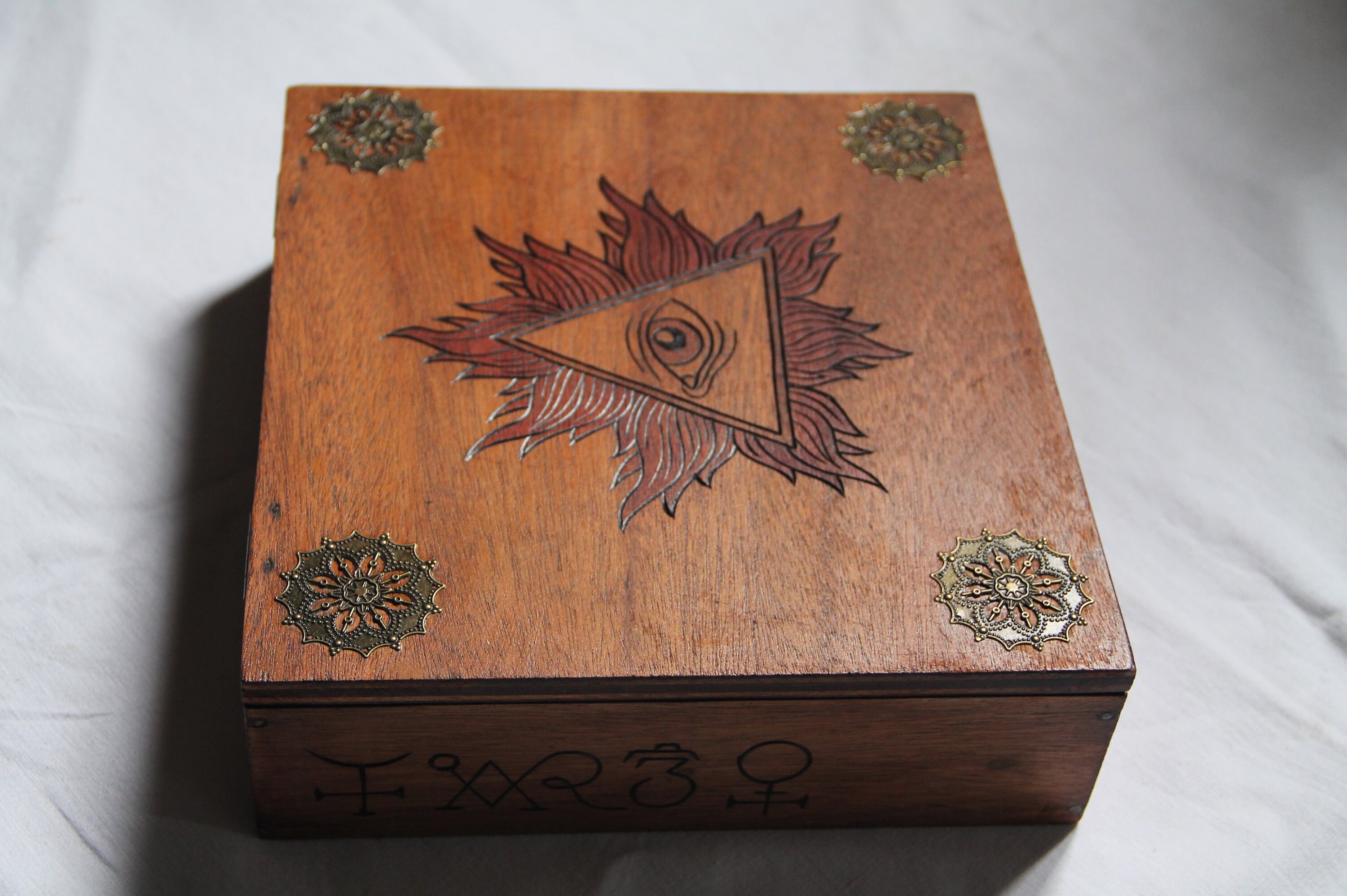 Vintage Wooden Box Carved With Occult Patterns - Etsy