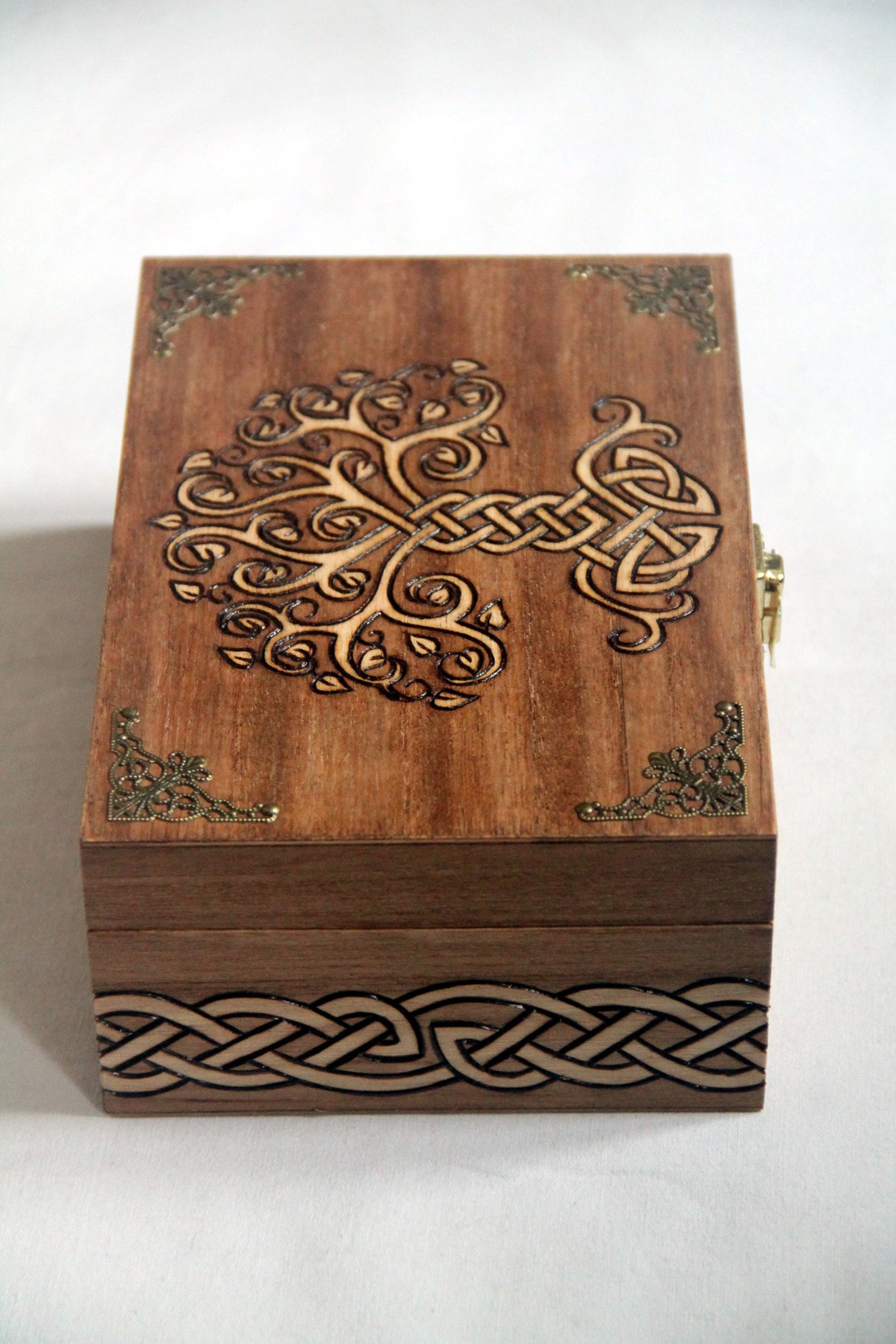 Wooden Box Carved With Viking Patterns Celtic Chest - Etsy