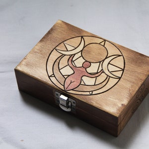 Vintage Box Engraved With Wiccan Pattern Like Mother Goddess - Etsy