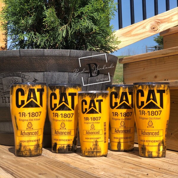 Cat Oil Filter Tumbler - Etsy