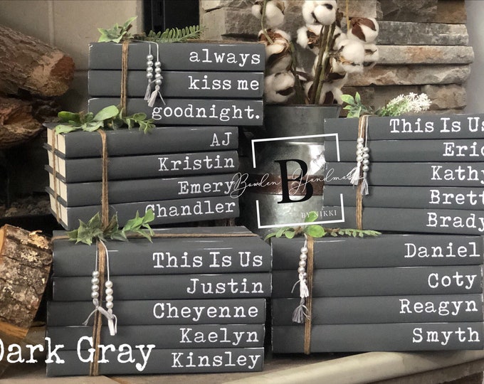 Custom Hardback Book Stacks | Family Book Stacks | Quote Book Stacks ...