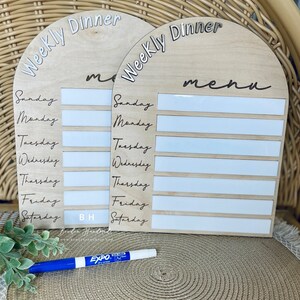 Weekly Dinner Menu Board | Magnetic Meal Plan for Fridge | Daily Meal ...