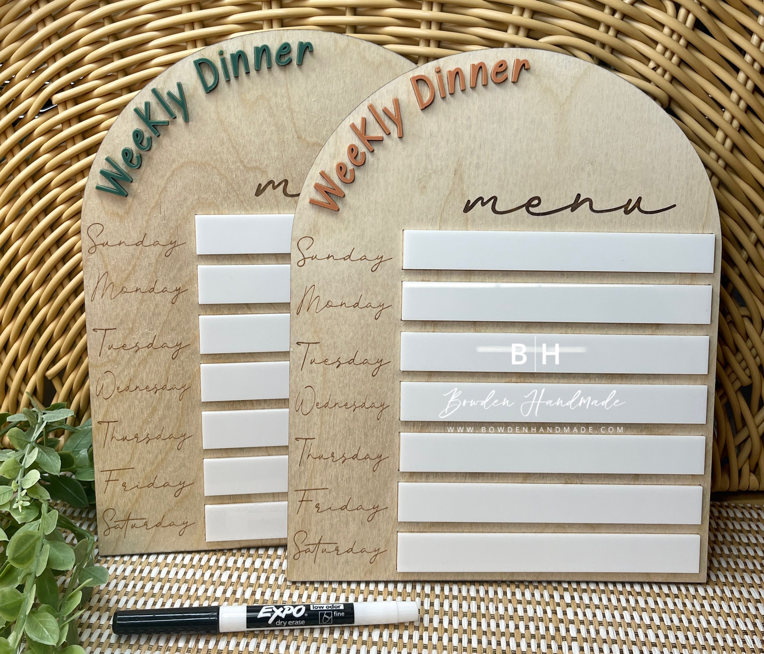 Weekly Dinner Menu Board | Magnetic Meal Plan for Fridge | Daily Meal ...
