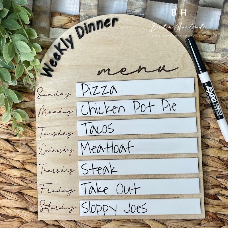 Magnetic Menu Board - Etsy