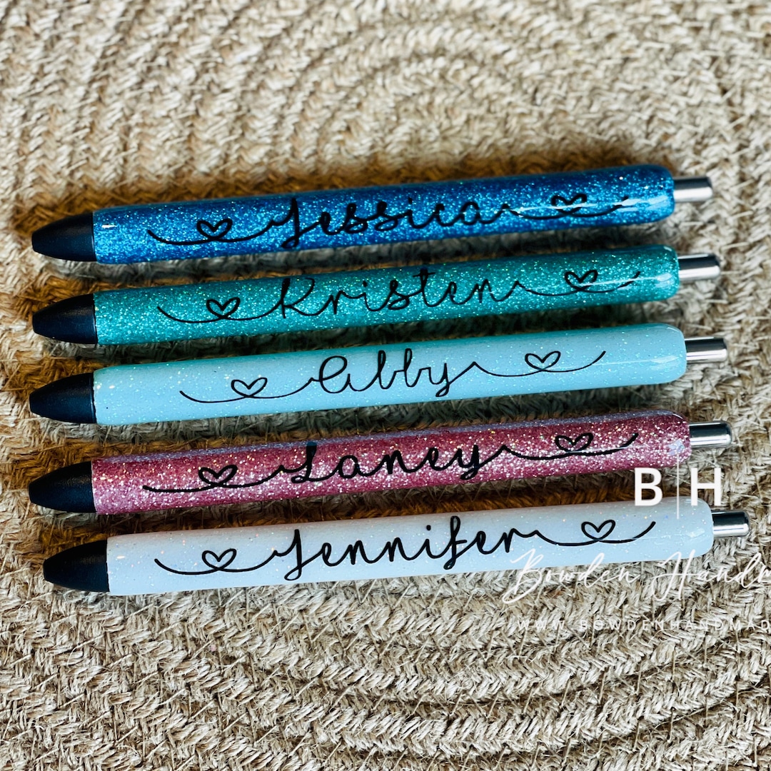 Customized Name Pens | Plain Glitter Pens | Papermate Inkjoy 0.7mm Gel ...