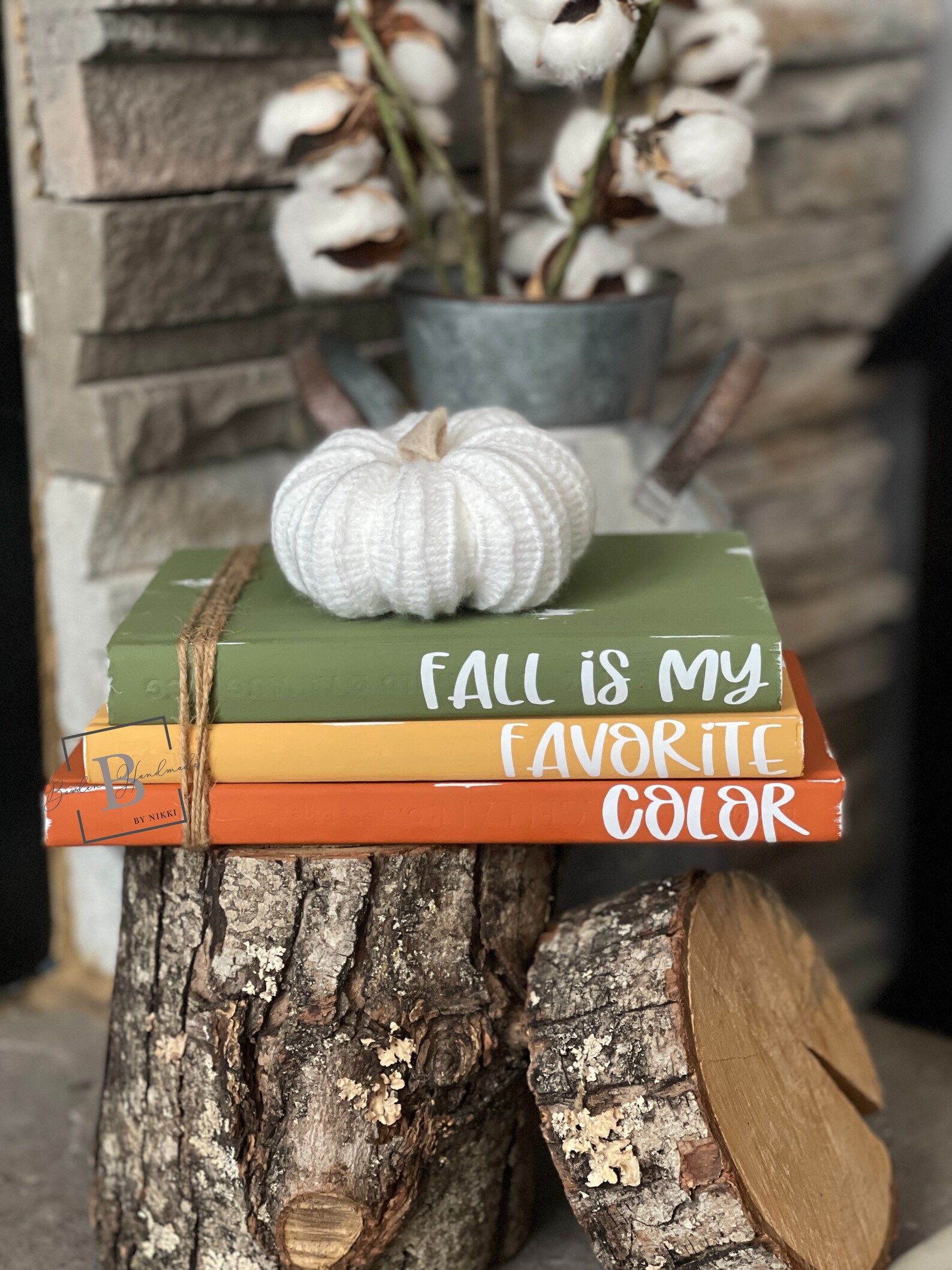 FALL Book Stacks Thankful Grateful Blessed Book Stacks - Etsy