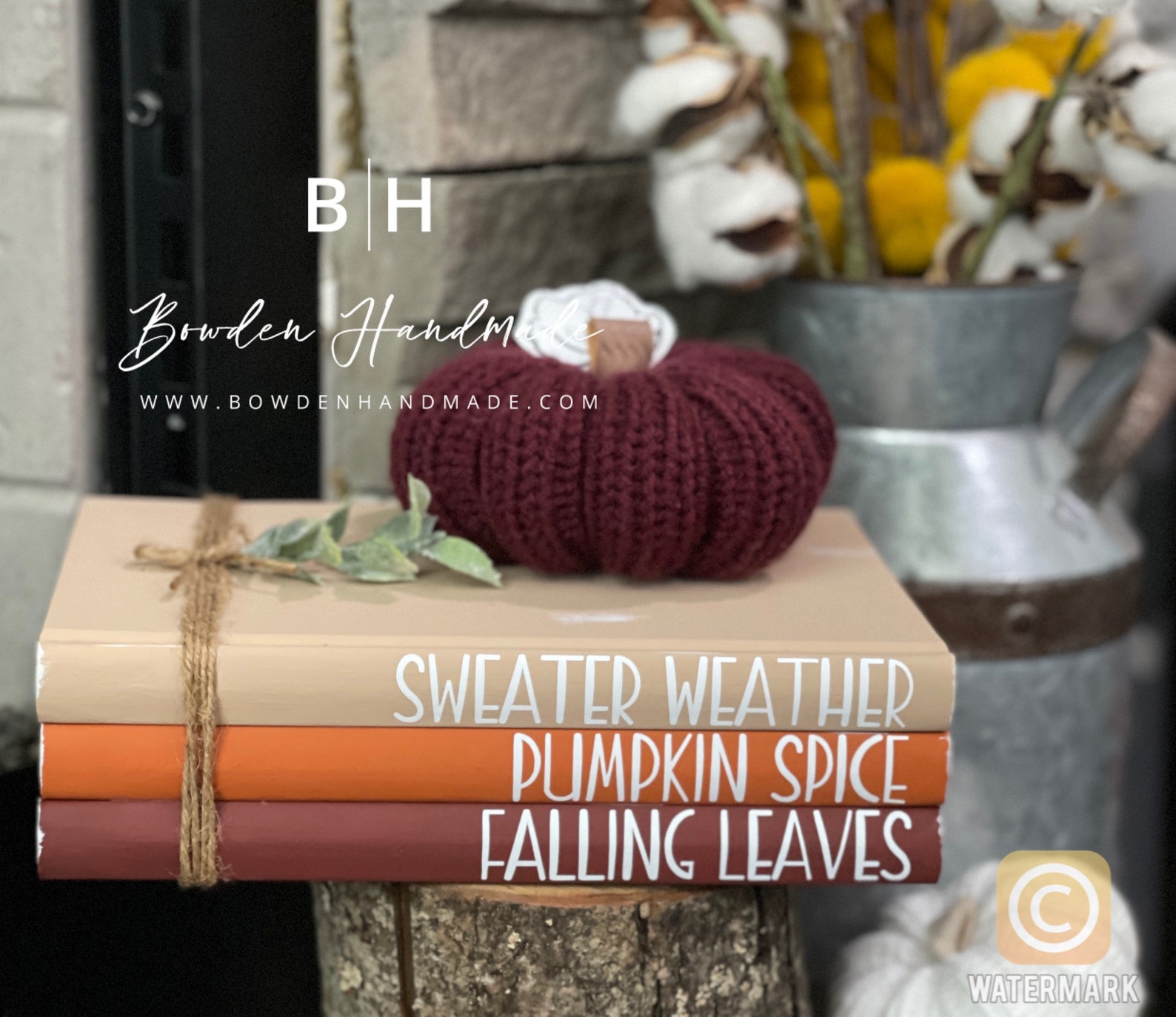 FALL Book Stacks Thankful Grateful Blessed Book Stacks - Etsy