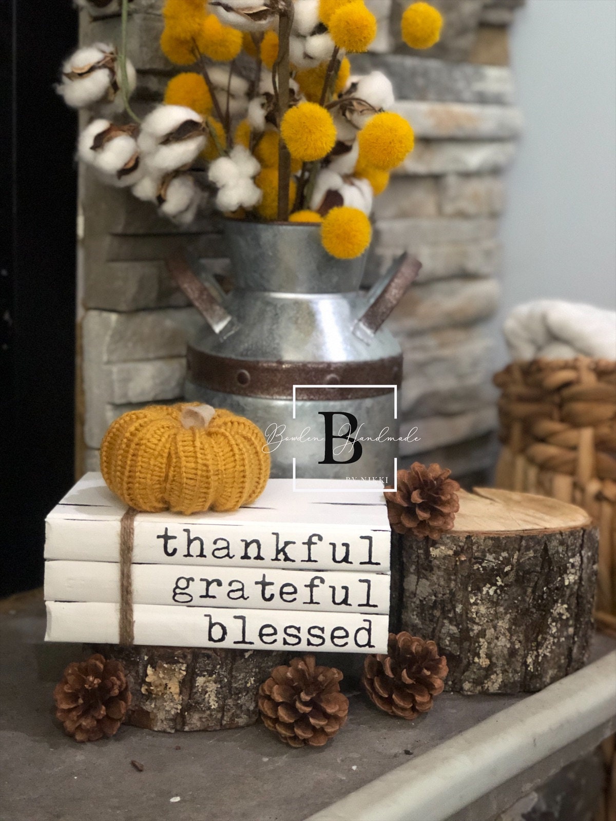 FALL Book Stacks, Thankful Grateful Blessed Book Stacks, S'MORE Book ...