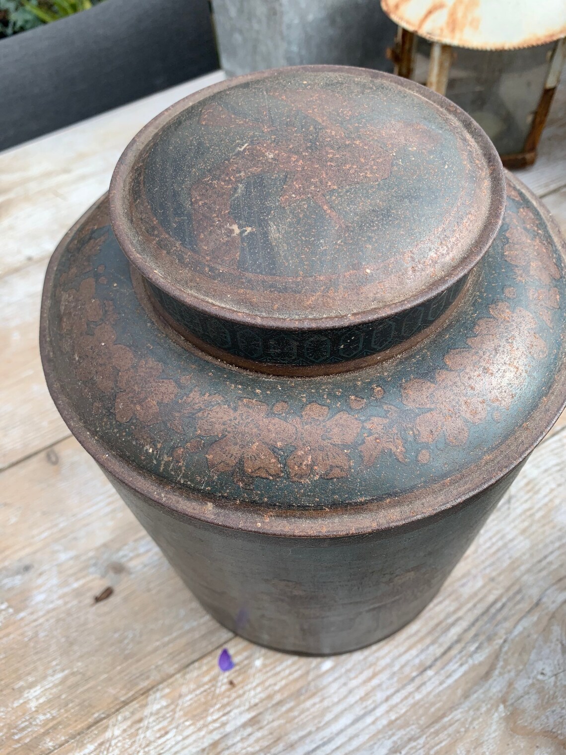 4 Beautiful Old Tea Containers From China the Biggest One is - Etsy