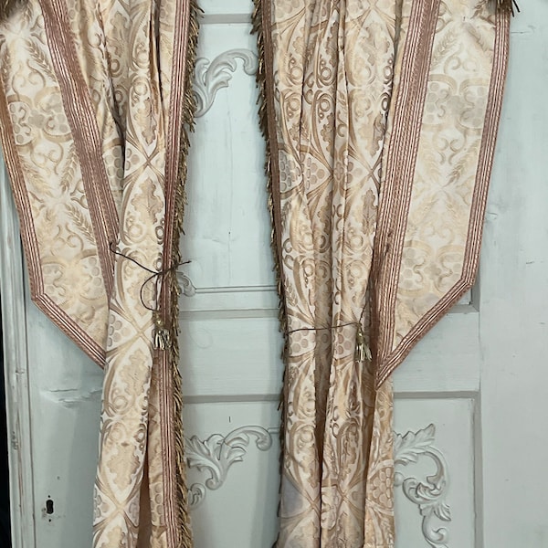 Brocade Curtains - Etsy