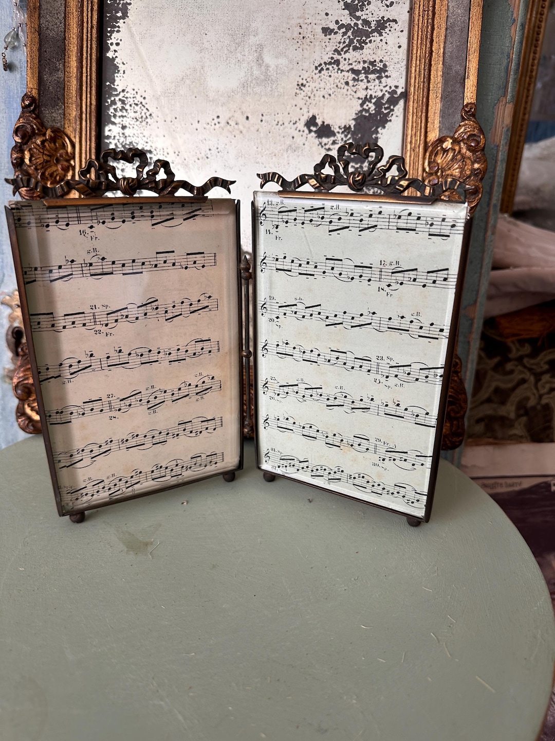 Double French Old Frame , With Polished Glass, Hanging , Standing ...