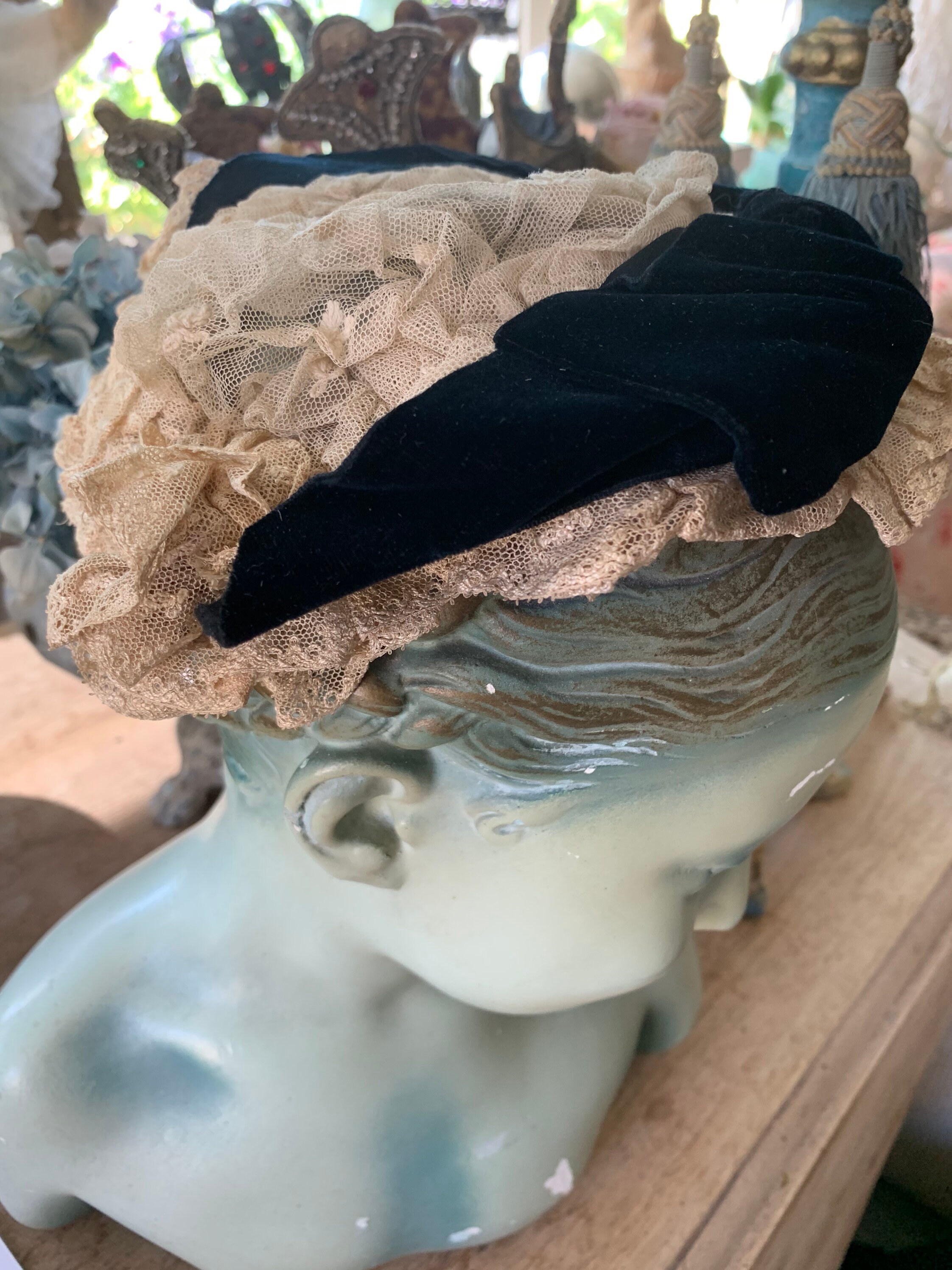 Victorian Coif French With Old Lace and Black - Etsy