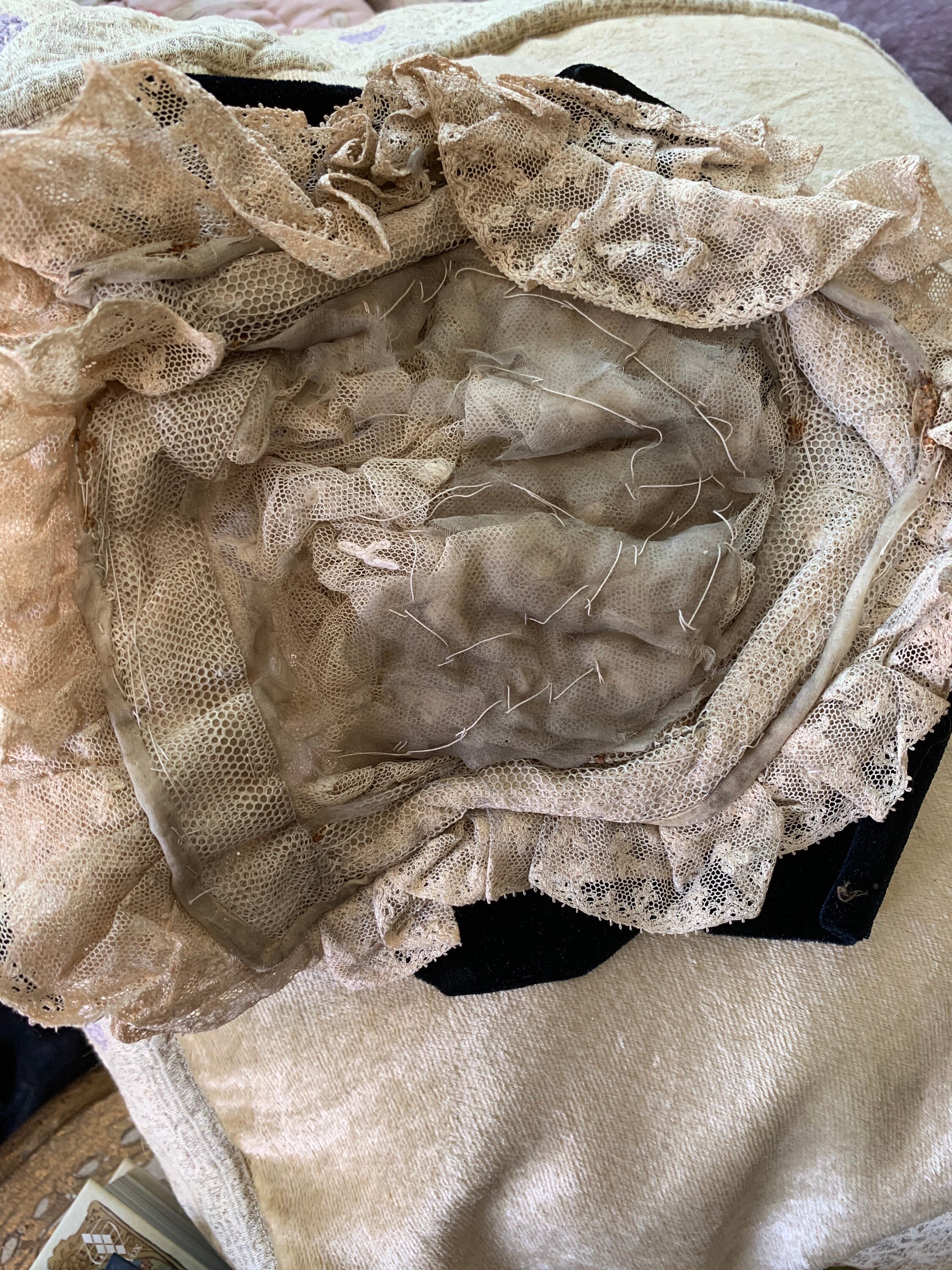 Victorian Coif French With Old Lace and Black - Etsy